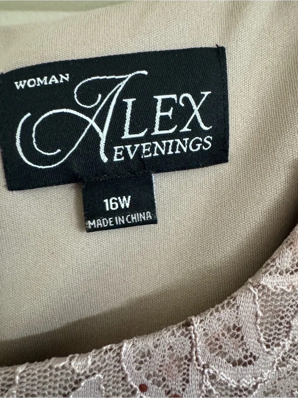 Alex Evenings | Dresses | Alex Evenings Lace Sequin Midi Dress In Blush ...